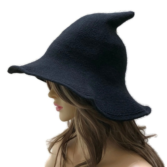 Accessories | New Black Wool Blend Witch Hat Wizard Halloween | Poshmark